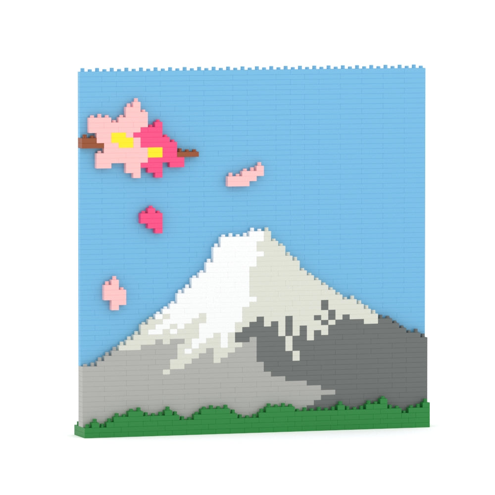Mount Fuji Brick Painting 01S - JEKCA | Plastic Building Blocks for ...